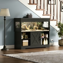 Herture 40 Gallon Reptile Terrarium Tank with Storage Cabinet, Reptile ...