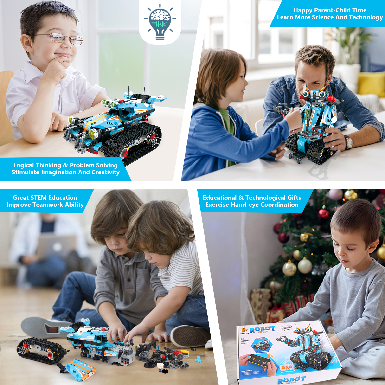 Buy 2-in-1 Remote & APP Controlled Robot Building Toys for Kids Online ...
