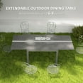 Free Shipping! Outsunny Extendabl Outdoor Dining Table, Aluminum Frame ...