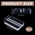 10pc Acrylic Desktop Card Holder Rectangle Slotted Display Stands Clear ...
