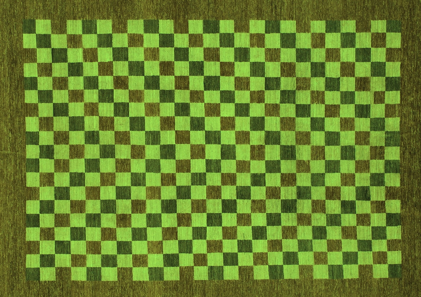 Ahgly Company Indoor Rectangle Checkered Green Modern Area Rugs, 2' x 4 ...