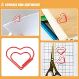 WHAMVOX 80pcs Cute Heart Shaped Paper Clips Small Paperclip Decorative ...