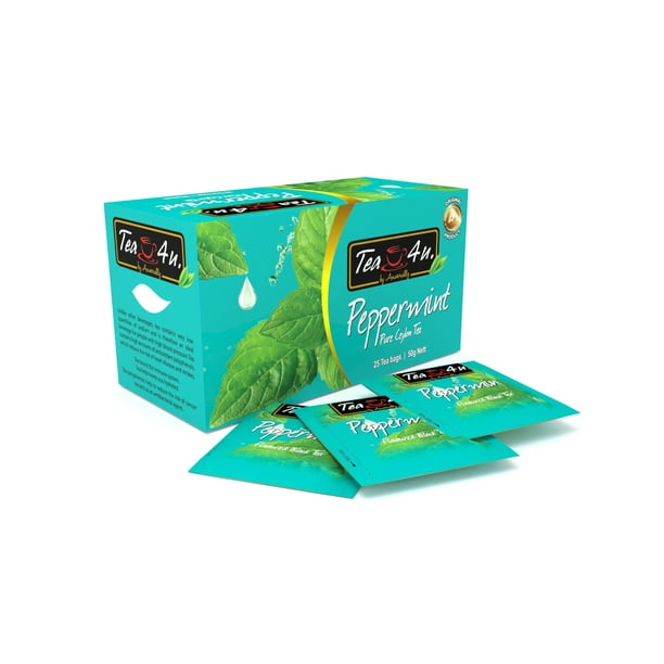 Tea4U Peppermint Black Tea, Ceylon tea, box of 25 teabags - Walmart.ca