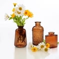 Amber Glass Bud Vases Set of 20, Small Flower Vases for Wedding ...