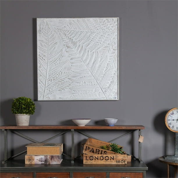 Leaf Inlay Square Metal Wall Panel - Walmart.com - Walmart.com