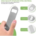 Heavy Duty Stainless Steel Flat Bottle Opener, 6 Pack Beer Bottle ...