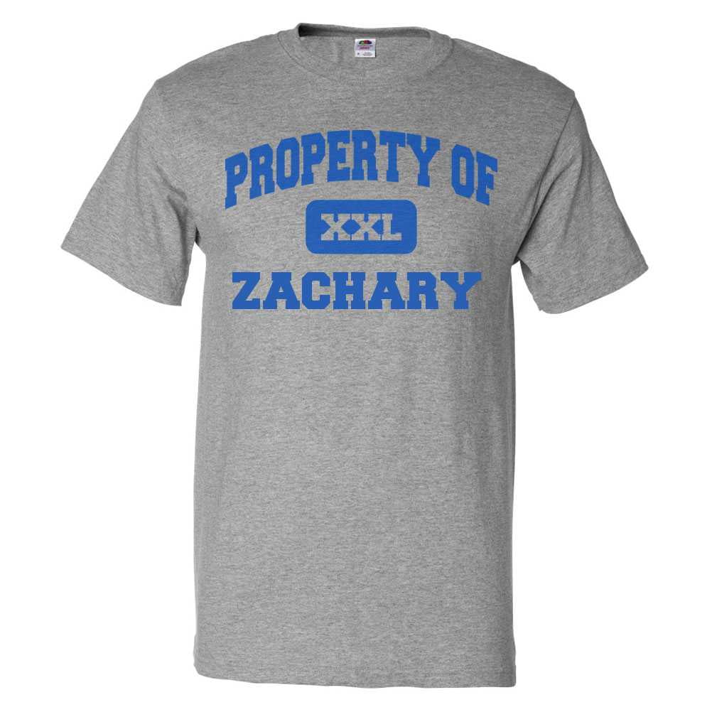 Property of Zachary T shirt Funny Tee Gift - Walmart.com