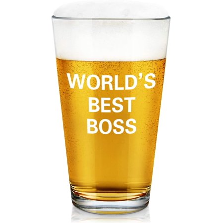 Beer Glass for Bosses, World’s Best Boss Beer Glass Gifts for Men Women ...
