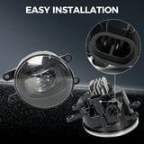 Fog Light Pair Upgrade Kit Black Bezel Accessory Lamp Fits 2012-2021 ...