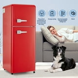 Churanty Compact Mini Office Fridge, 4.5 Cu Ft Two-Door Refrigerator ...
