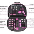 THINKWORK 122-Piece Pink Tool Kit with 3.6V Rotatable Electric ...