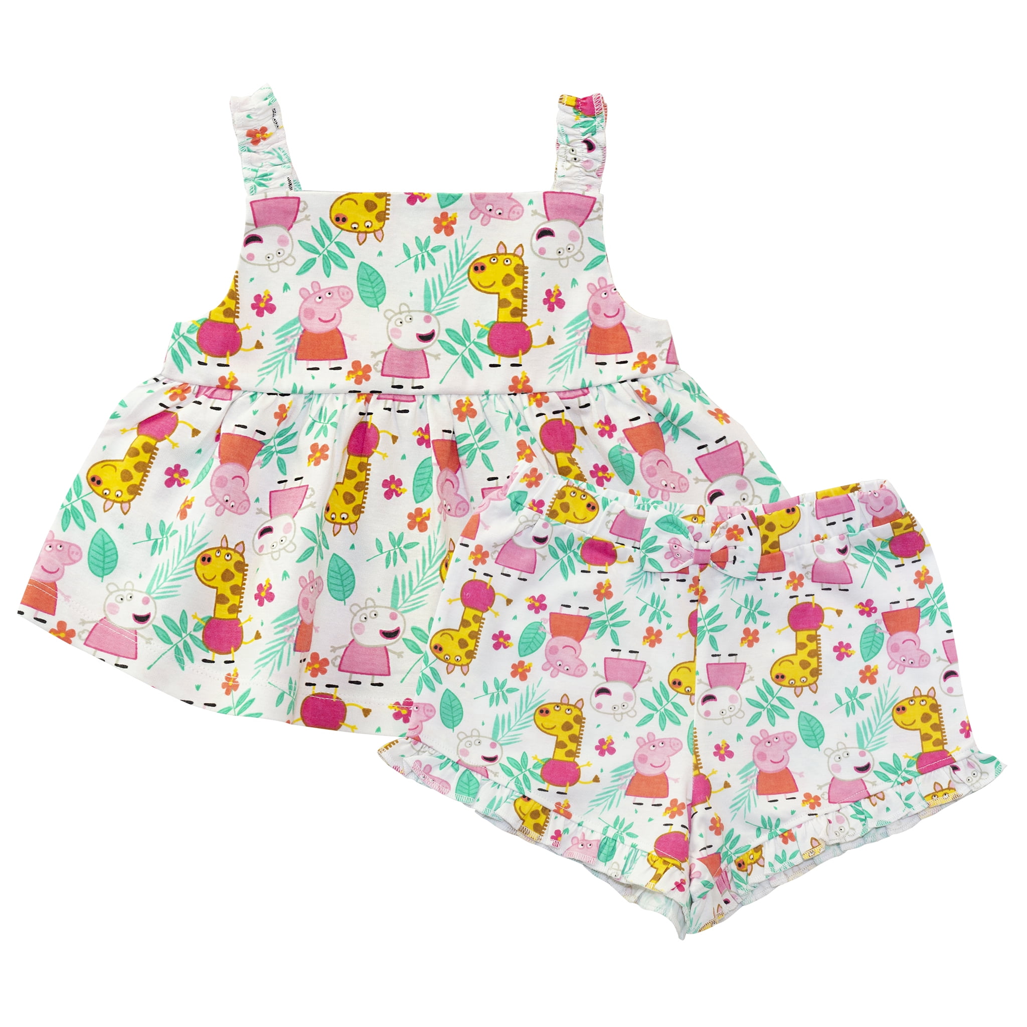 Peppa Pig Peppa, Suzy and Gerald Girls Shorts and Top Set | Official ...