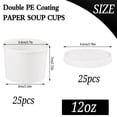 25 Count White 12 OZ Disposable Paper Bowls For Hot Or Cold Food ...