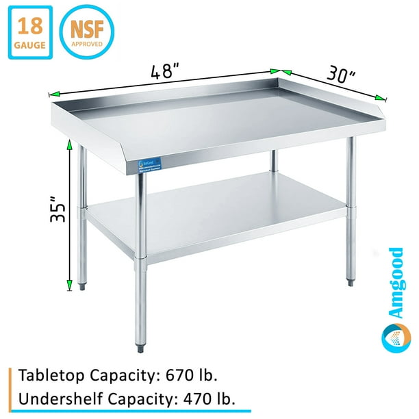 Narrow Stainless Steel Table