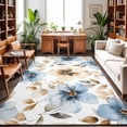 6x9 Flower Large Area Rug for Living Room, Washable Non Slip Low Pile ...