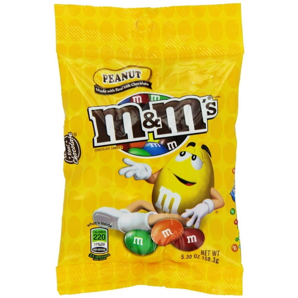 M&M's Peanut Milk Chocolate Pieces 5.3 oz. 12/Carton (MMM01732 ...