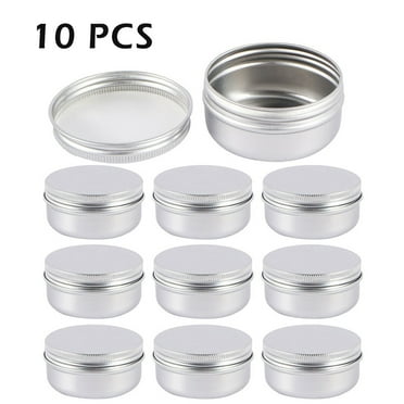 Storage Round Clear Container with Screw Lids For Small Items Organizer ...