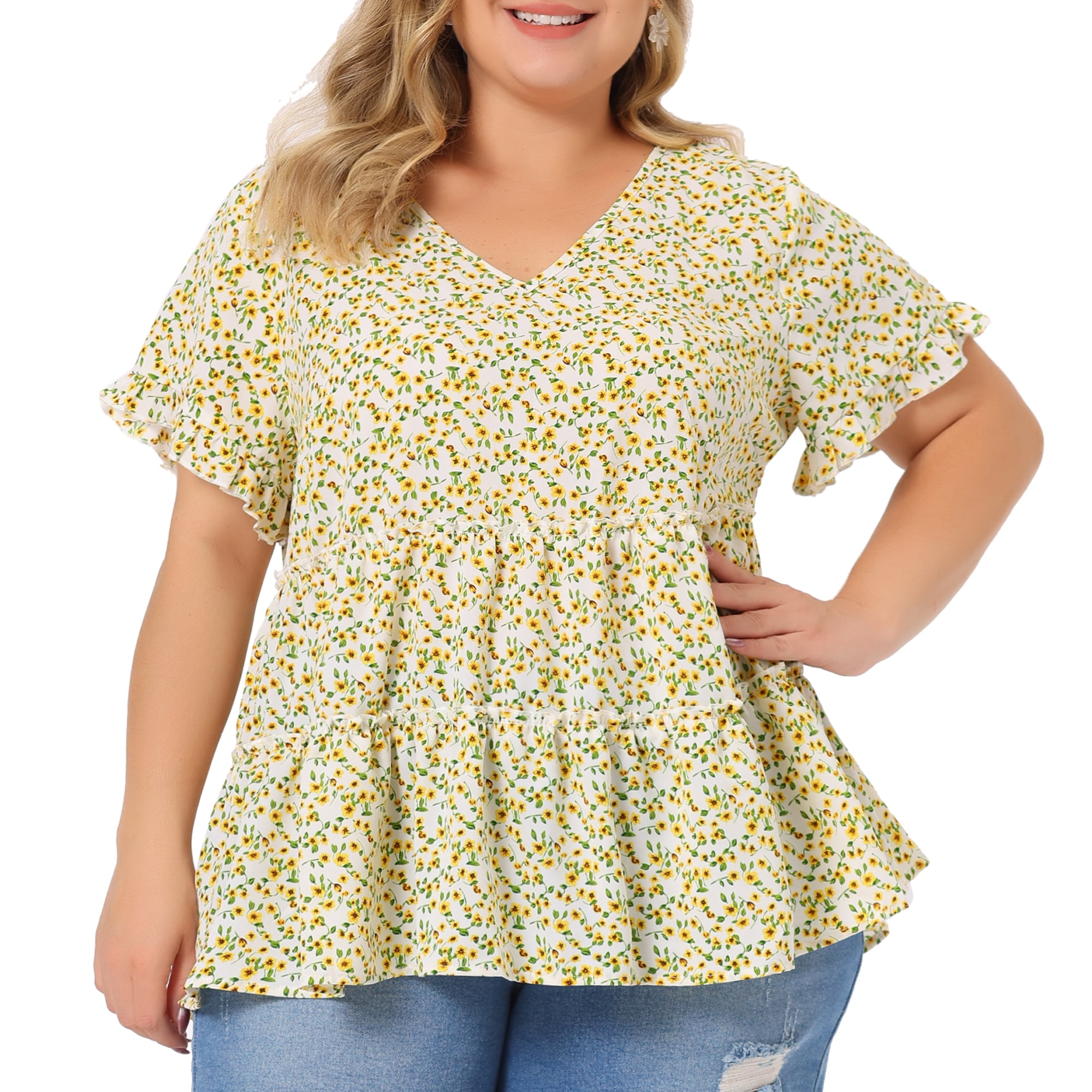 Click here for Grace & Grandeur Womens Plus Size Tops For Women F... prices