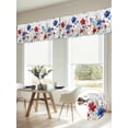 American Flag Farmhouse Flowers Window Valance, Independence Day 2 Pack ...