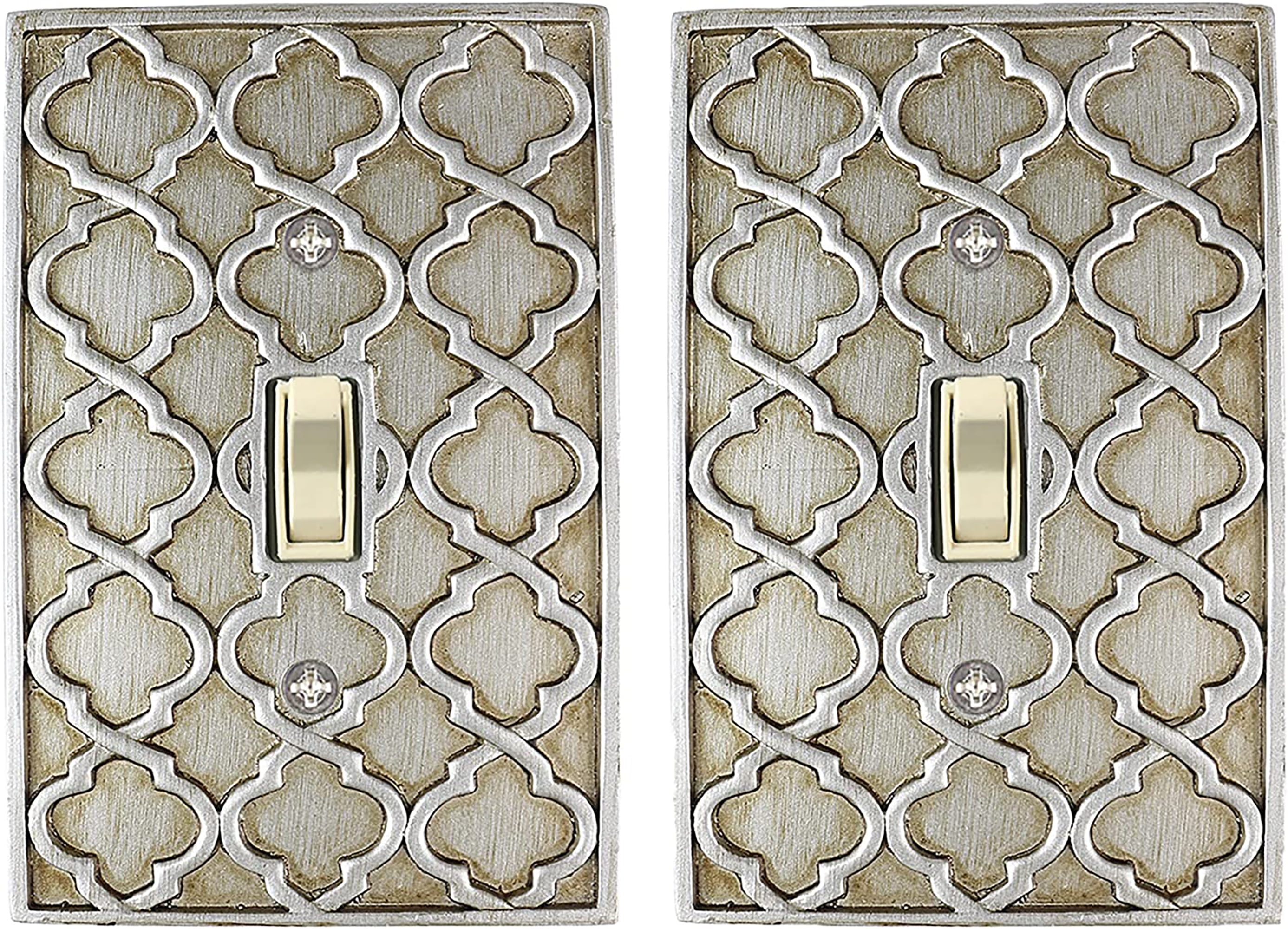 Meriville Pack of 2 Moroccan 1 Toggle Wallplate, Single Switch ...