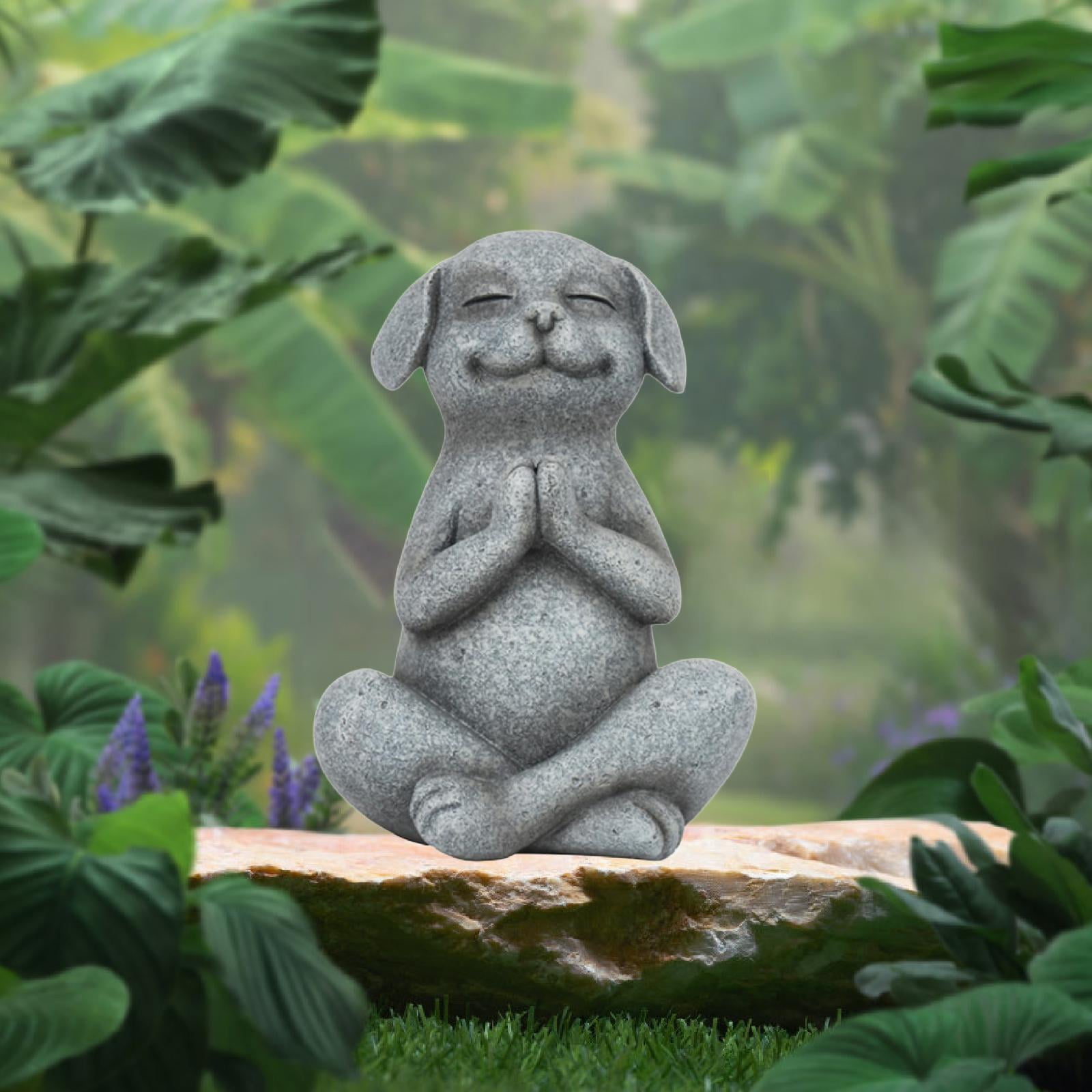 Estatua de perro meditando,Estatua de perro Buda meditando Figura de ...