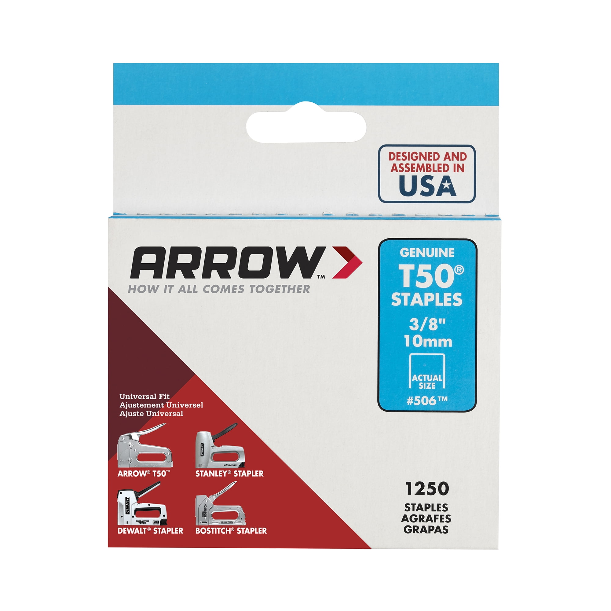 Click here for Arrow T50 Staples-1250pack 3/8 Leg Length  3/8 Cro... prices