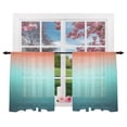 Aqua Orange Mosaic Sheer Curtains for Living Room Bedroom, Minimalist ...