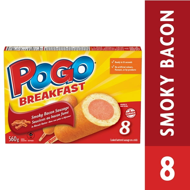 POGO® Breakfast Smoky Bacon corn dogs 8-pack, 560 grams, 560 g - Walmart.ca