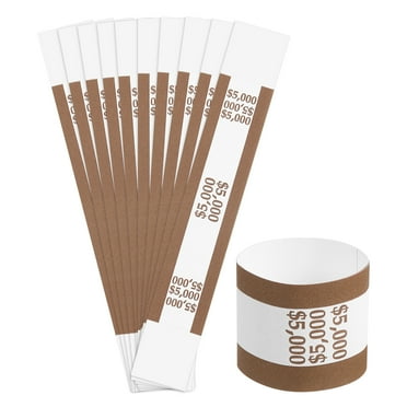 L LIKED Pack of 400 Money Band Bundles Self Sealing Currency Straps for ...