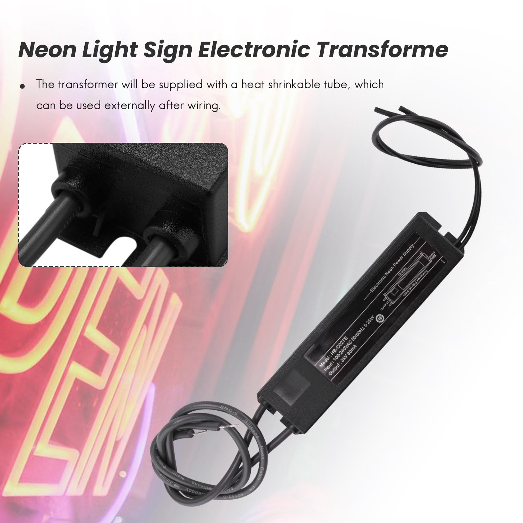 Buy Neon Light Sign Electronic Transformer Power Supply Hb-C02Te 3Kv ...