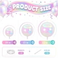 Iridescent Round Foil Balloons, 12PCS Different Sizes 4D Holographic ...