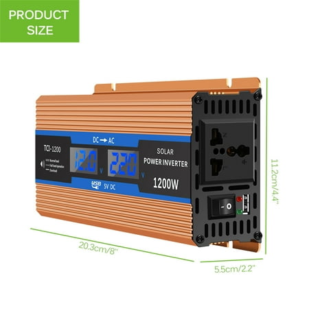 700W Pure Sine Wave Car Power Inverter 1200W Port Car Inverter Peak ...