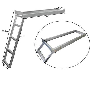JIF Marine CSD2 4-Step Under-Deck Pontoon Ladder - Walmart.com