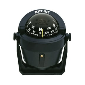 RITCHIE COMPASSES BN-202 Compass, Bulkhead, 4.5" Combi w/ Inclin ...