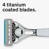 Schick Quattro Titanium Men's Shaving Razor Blade Refills, 6 Ct ...