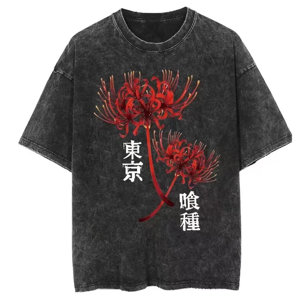 Click here for Fengzan Tokyo Ghoul T-Shirt Vintage Washed Men Wom... prices