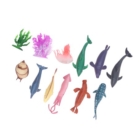 12pcs Sea Animals Figure Educational Fun Vivid Shapes Improving ...
