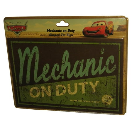 Disney Pixar Cars Movie Mechanic On Duty Carburetor County Shaped Tin ...