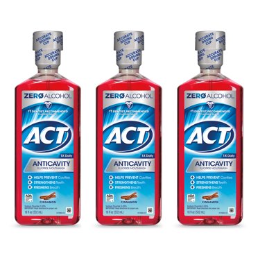 2 Pack - ACT Anticavity Fluoride Rinse Cinnamon 18 oz Each - Walmart.com