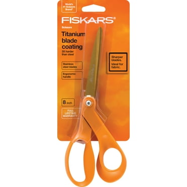 Fiskars Premier Softgrip Titanium Straight Scissors, 8 in - Walmart.com