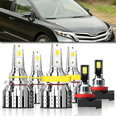 Hi-Lo Beam 8000 Lumens 6000k 4Pcs Super Cool White 9005 H11 Lights Kit ...