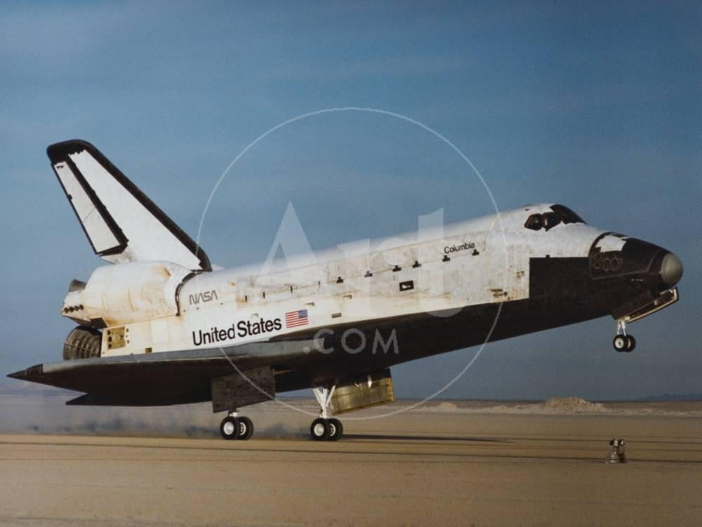 Space Shuttle Columbia Landing, Unframed Photographic Print Wall Art ...