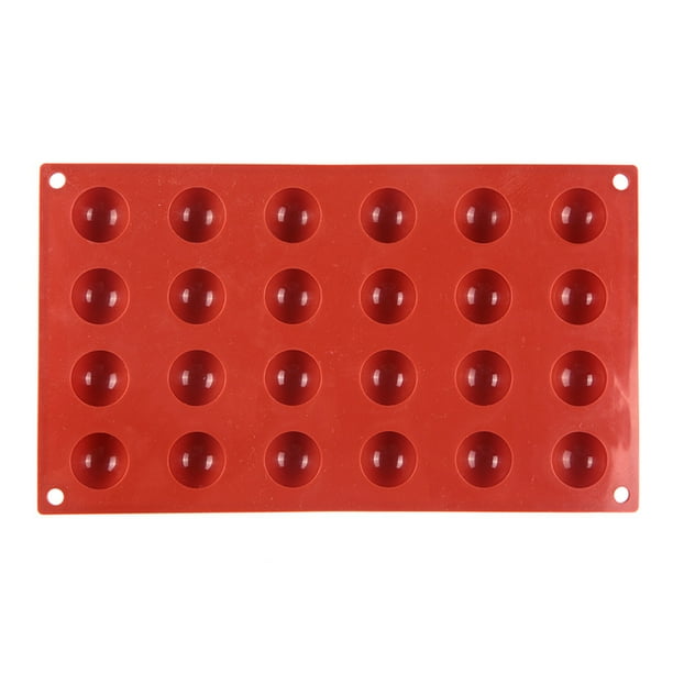 Mini 24-Cavity Semi Circular Silicone Mold, 1 Packs Half Sphere ...