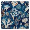 Thirstystone "Blue Floral" Decorative Cork Backed Stone Trivet 8 ...
