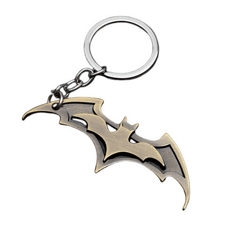 Bronze Batman Keychain Pendant Gift The Dark Knight Keychain Double Bat ...