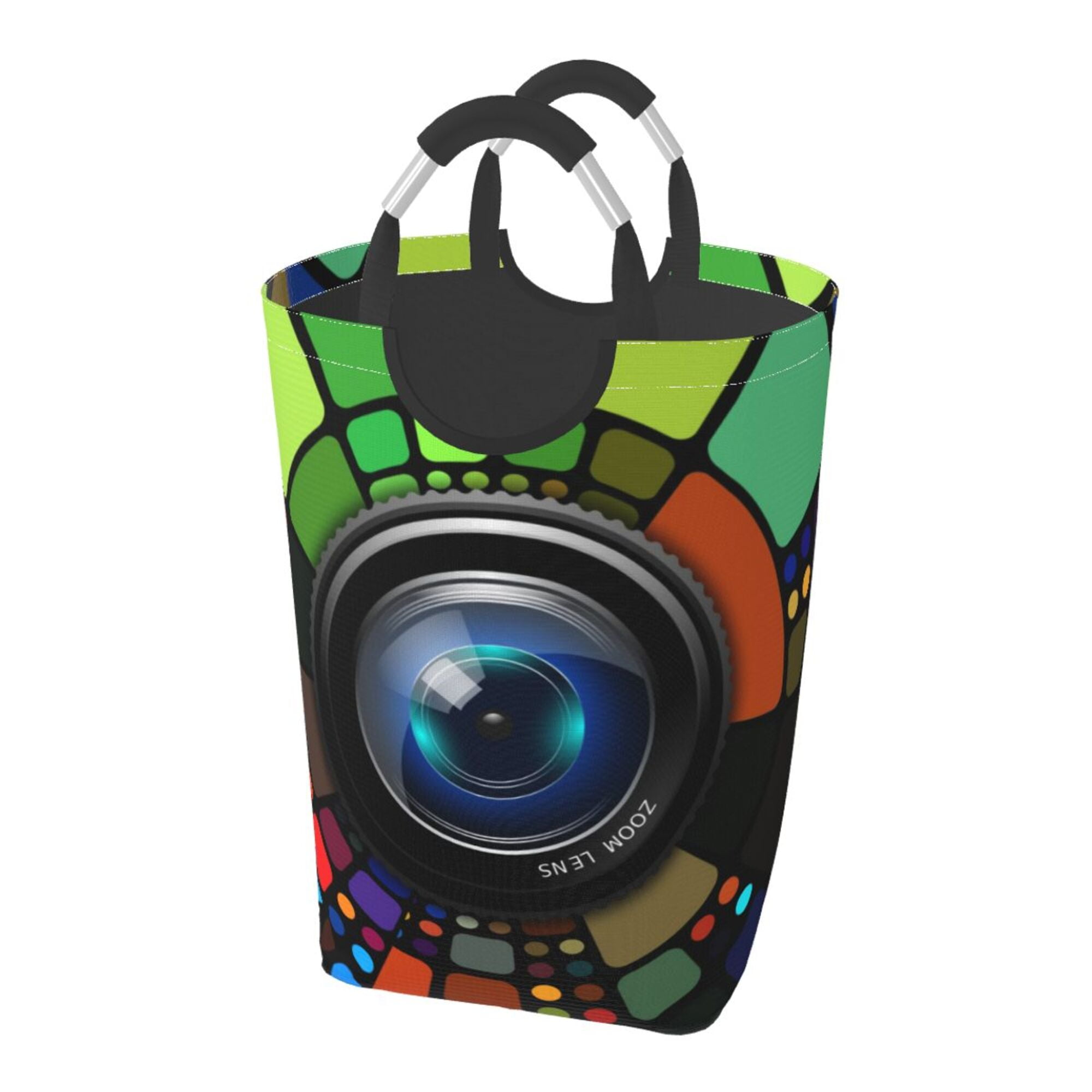 DouZhe 50L Rectangular Laundry Basket, Camera Digital Focus Lens Prints ...