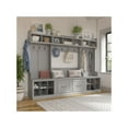 Woodland Full Entryway Storage Set with Doors in Cape Cod Gray ...