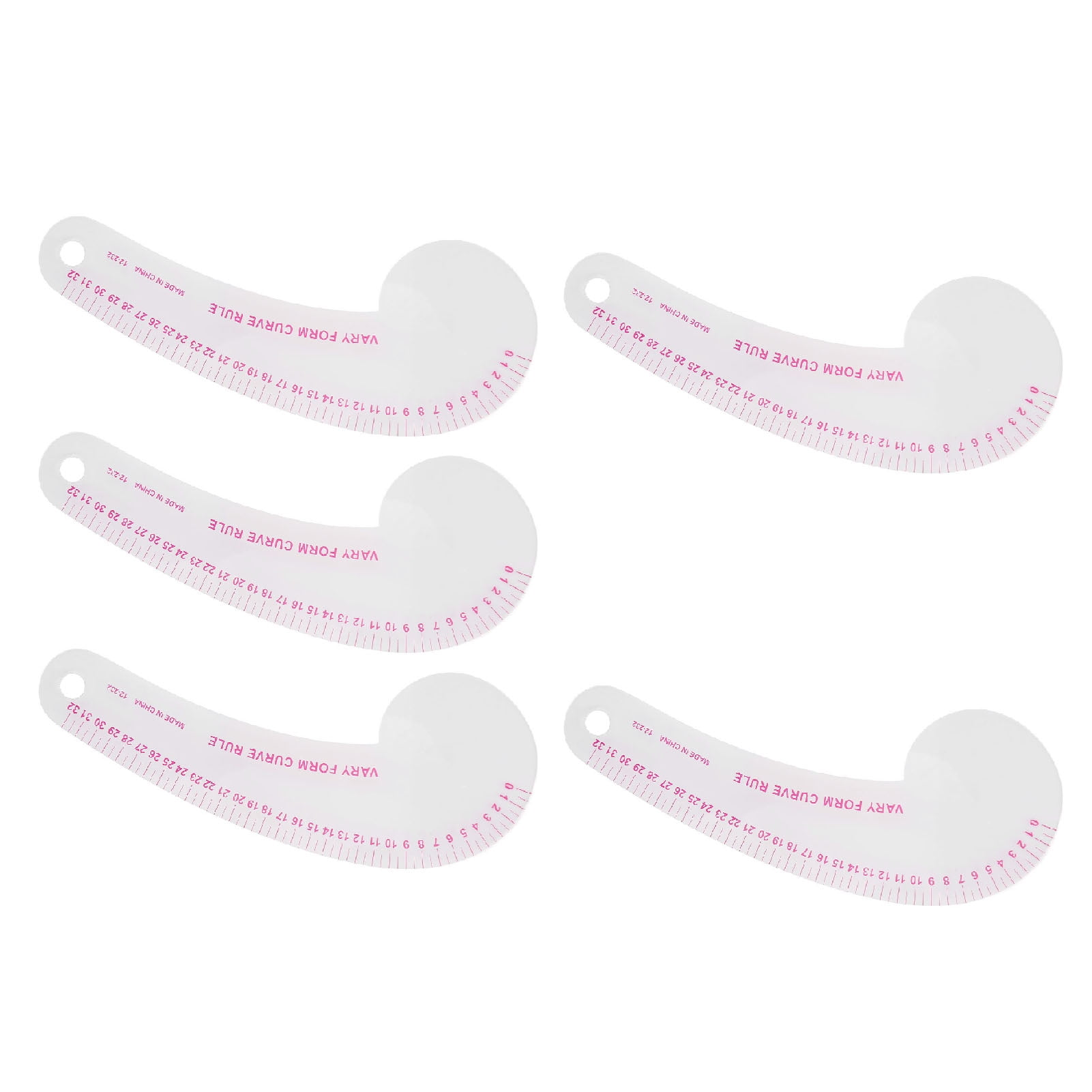 Reglas en forma de curva, 5 piezas de reglas curvas de costura, regla ...