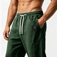 Lmueinov Men's Straight Leg Breathable Pants Cotton Blend Drawstring ...
