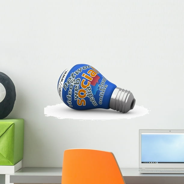 Social Media Concept Wall Mural Decal by Wallmonkeys Vinyl Peel and ...